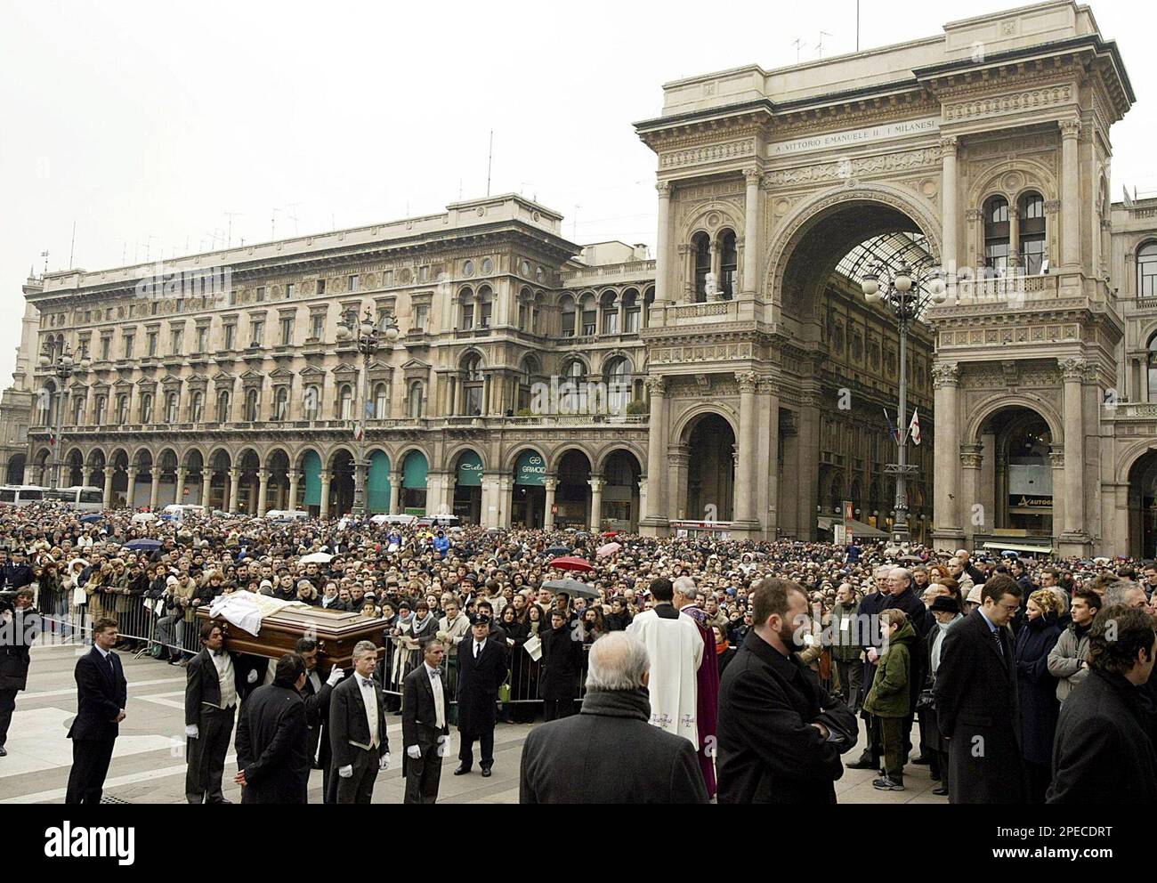 The coffin of Father Luigi Giussani, founder of Comunione e Liberazione ...