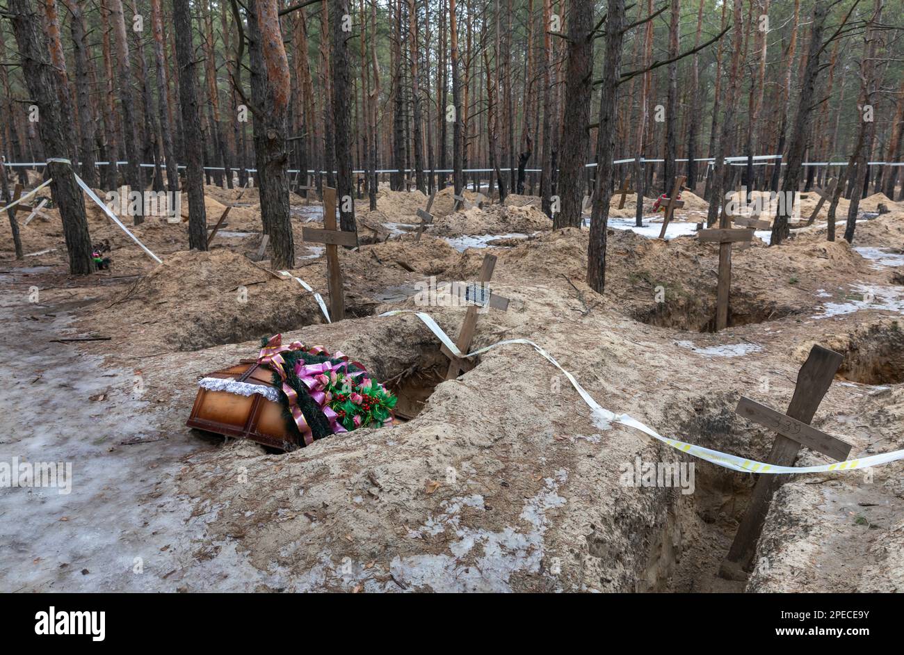 March 3 2023 Izium Ukraine Some Of The Victims Were Buried In