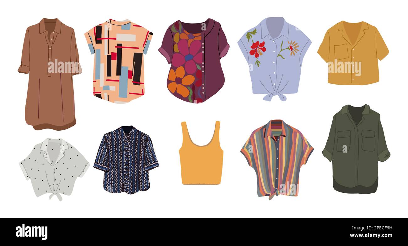 Women wearing white blouses Stock Vector Images - Alamy