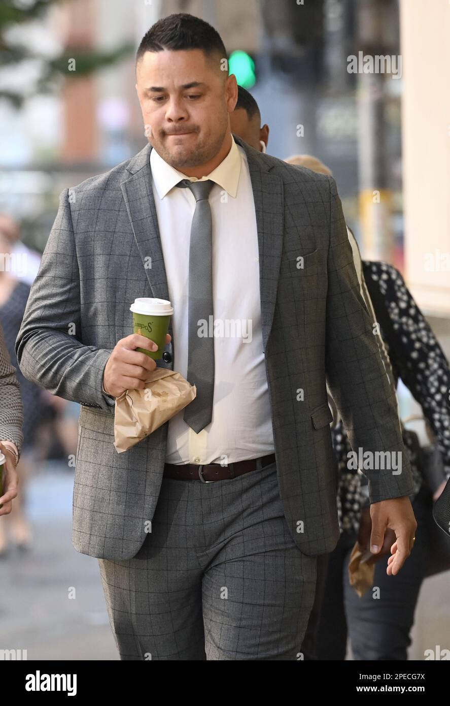 Former NRL star Jarryd Hayne arrives at the John Maddison Tower in ...