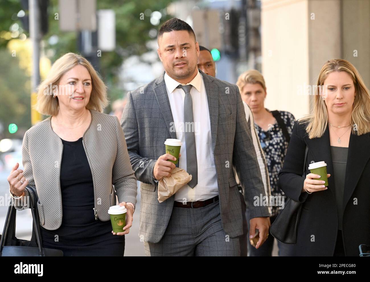 Former NRL star Jarryd Hayne arrives at the John Maddison Tower in ...