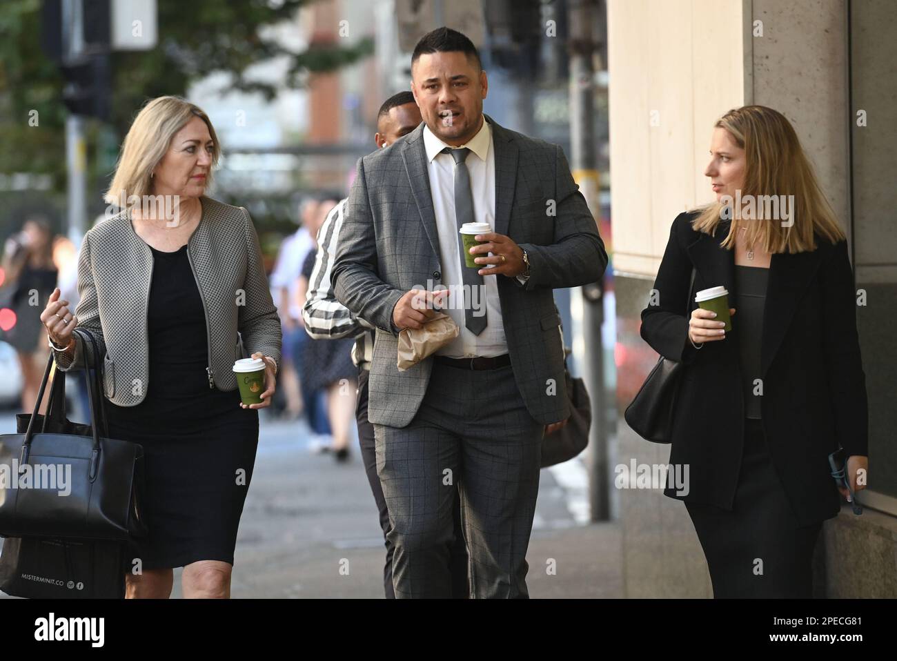 Former NRL star Jarryd Hayne arrives at the John Maddison Tower in ...