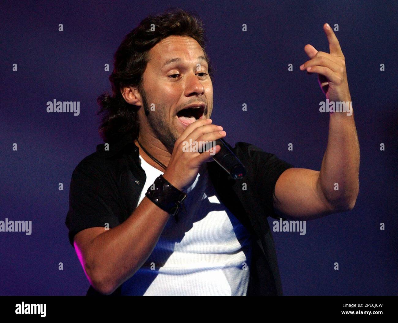 Argentina's singer Diego Torres, during his performance at the ...