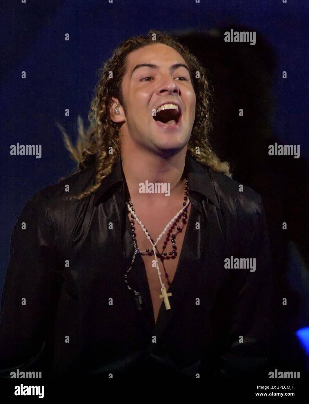 Spanish singer David Bisbal during his performance at the International ...