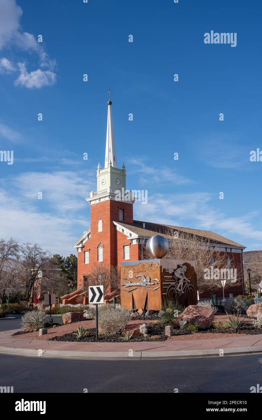 The St. George Tabernacle, constructed from 1863 - 1875, built from ...