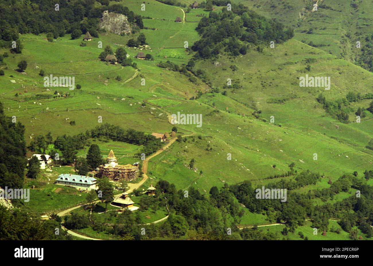 Sub Piatra Monastery, Alba County, Romania, 2001. The monastic complex ...