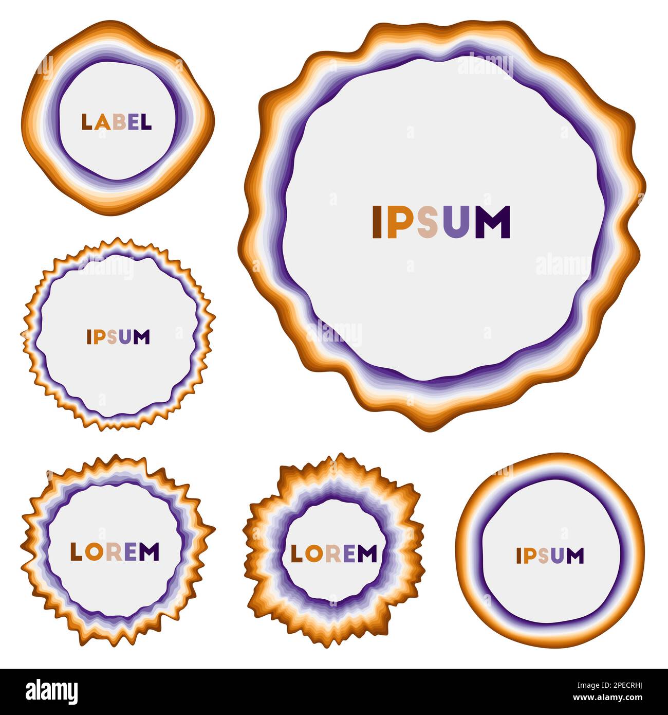 Colorful round abstract shapes. Artistic circular backgrounds. Classy ...