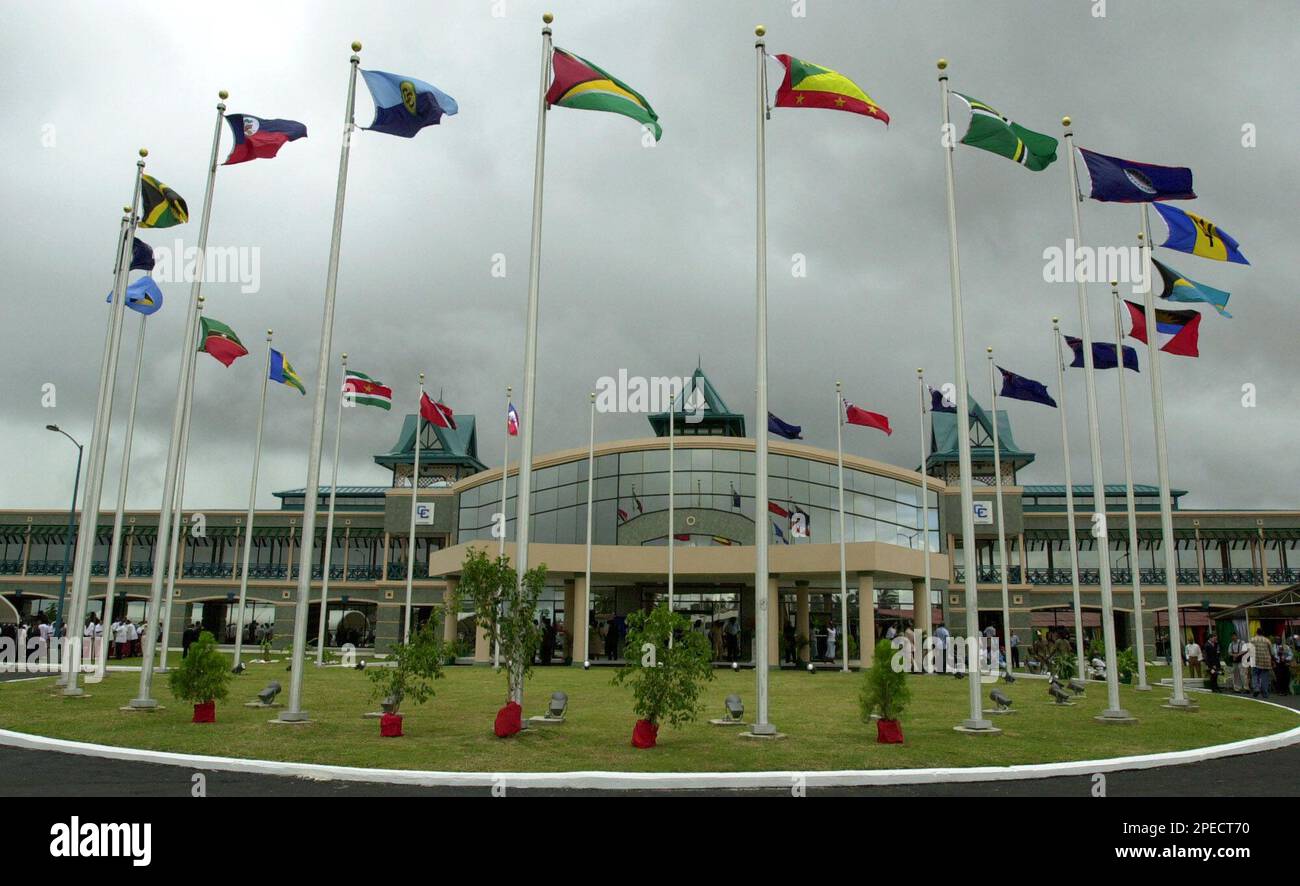 The new Caribbean Community (CARICOM) headquarters is shown during ...