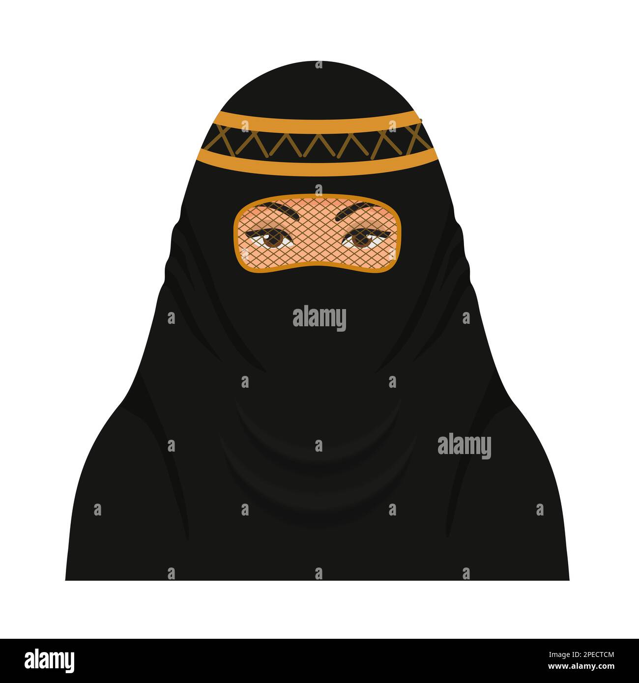 Arabian woman in black islamic dress. Traditional muslim women ...