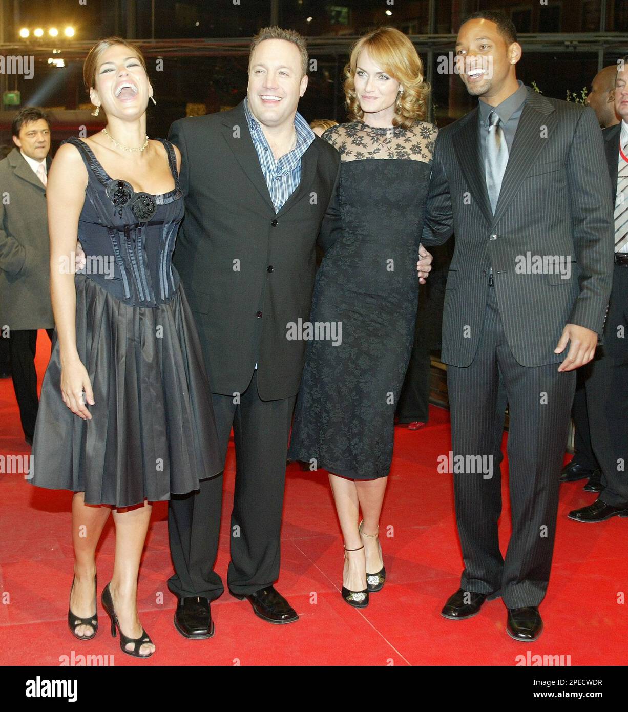 US actors Eva Mendes, Kevin James, Amber Valletta and Will Smith, from ...