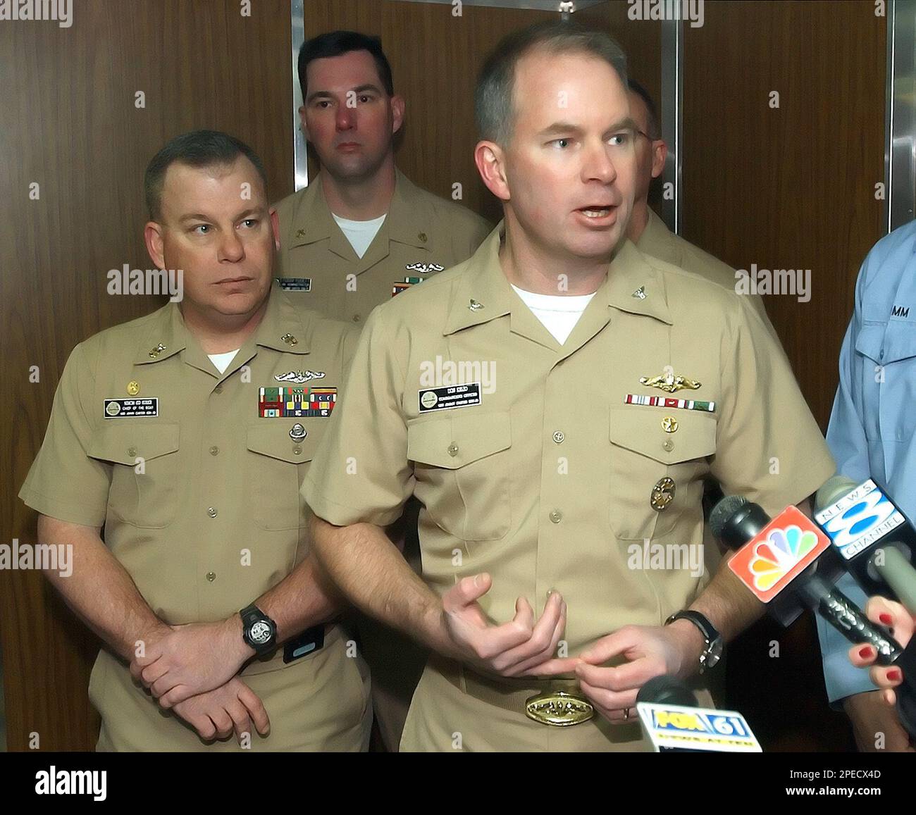 Capt. Don Kelso, right, skipper of the Seawolf class fast attack ...
