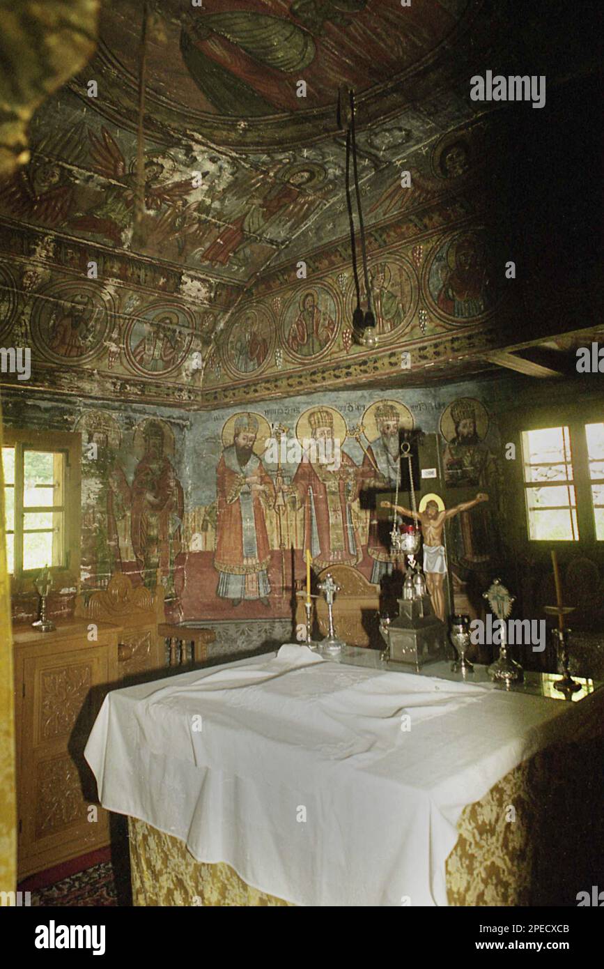 Sub Piatra Monastery, Alba County, Romania, 2001. The Altar Table ...