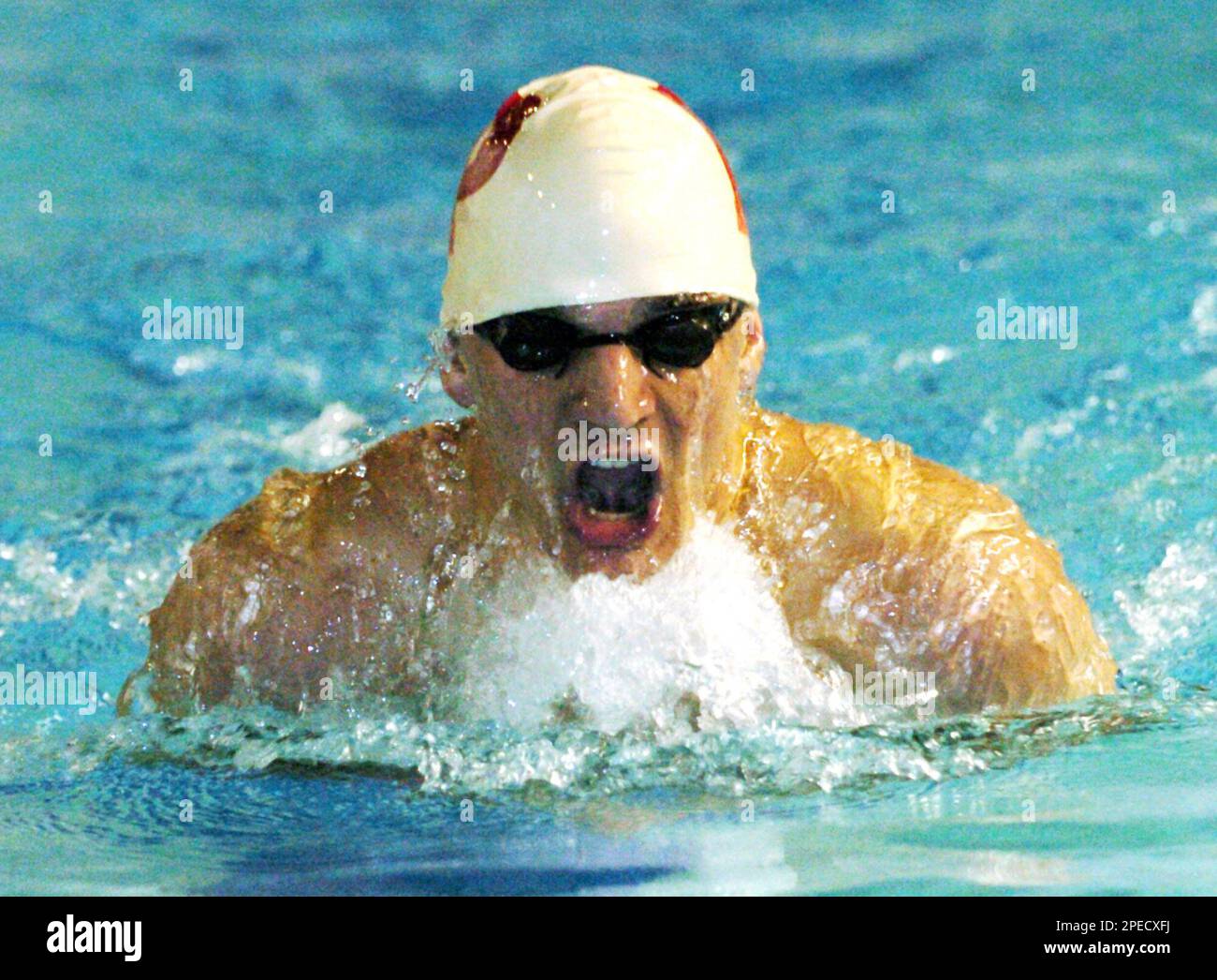 Parkersburg High School swimmer Dan Byler breaststrokes the 100-yard ...