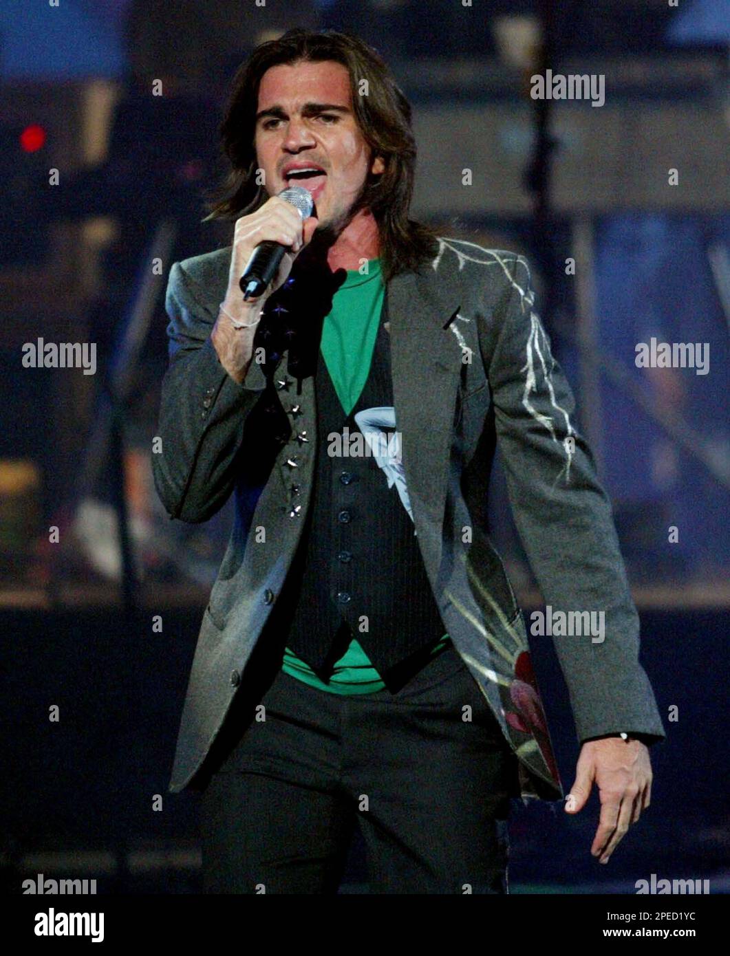 Colombian singer Juanes performs on stage at International Song ...