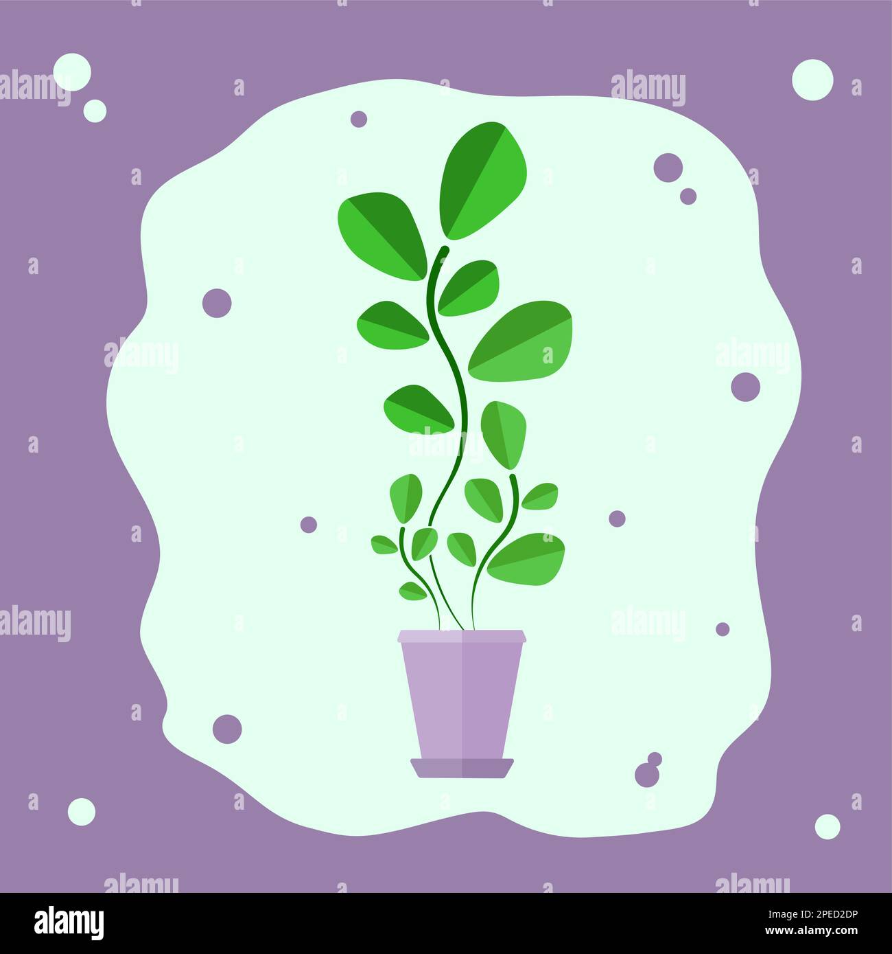 Spring flower in pot Stock Vector Images - Alamy