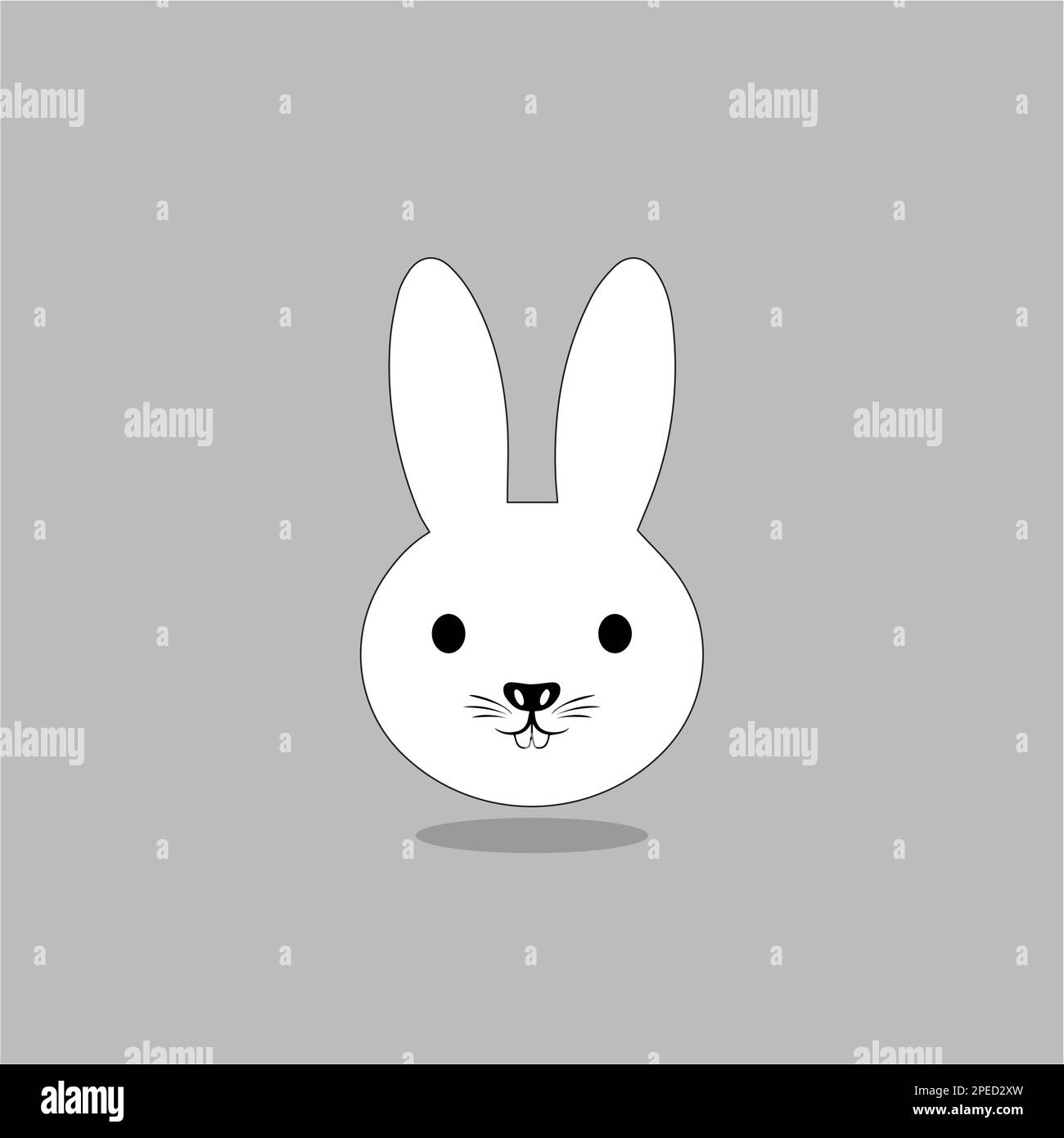 Rabbit icon, easter bunny animal symbol. Linear style sign for mobile ...