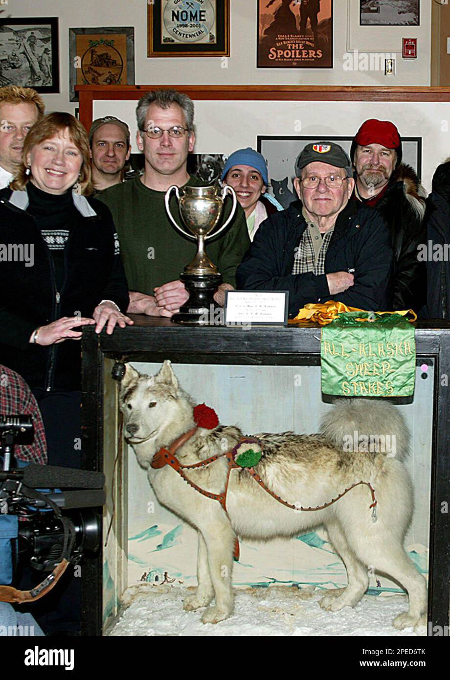 Carrie M. McLain Memorial Museum staff and Nome residents stand around ...