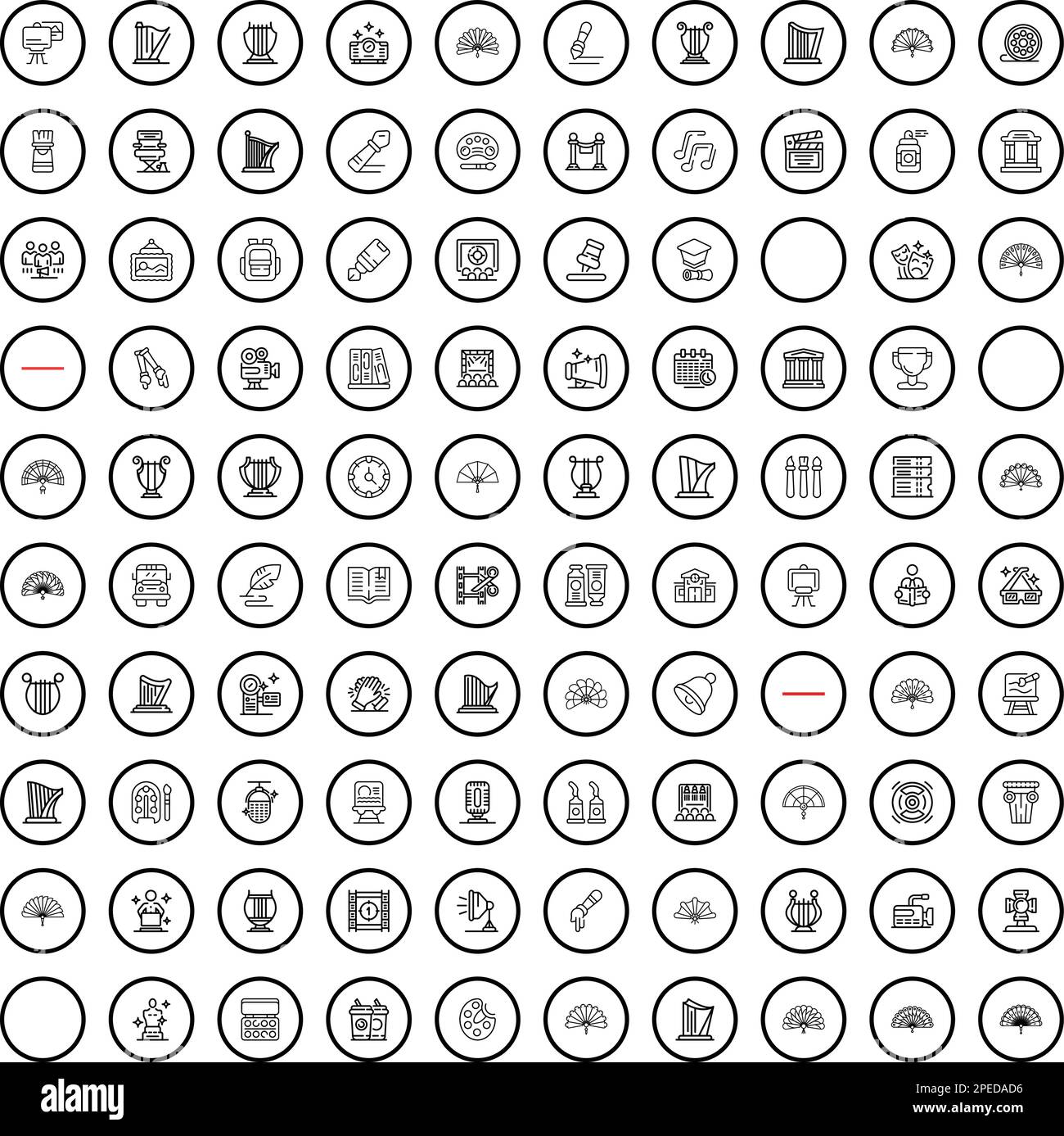 100 adeptness icons set. Outline illustration of 100 adeptness icons ... 100 adeptness icons set. Outline illustration of 100 adeptness icons ...