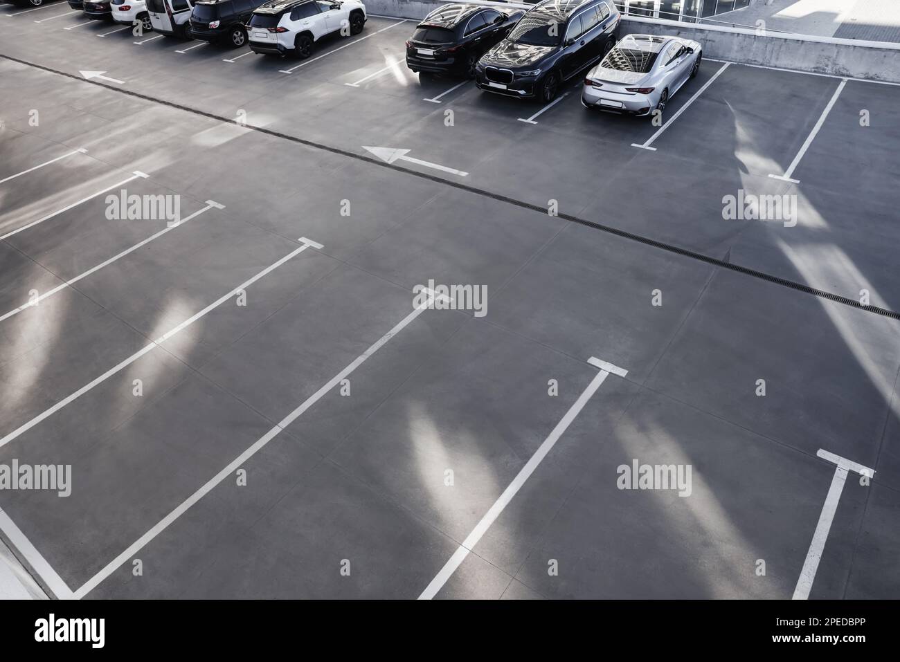 Outdoor car parking lot on sunny day Stock Photo - Alamy