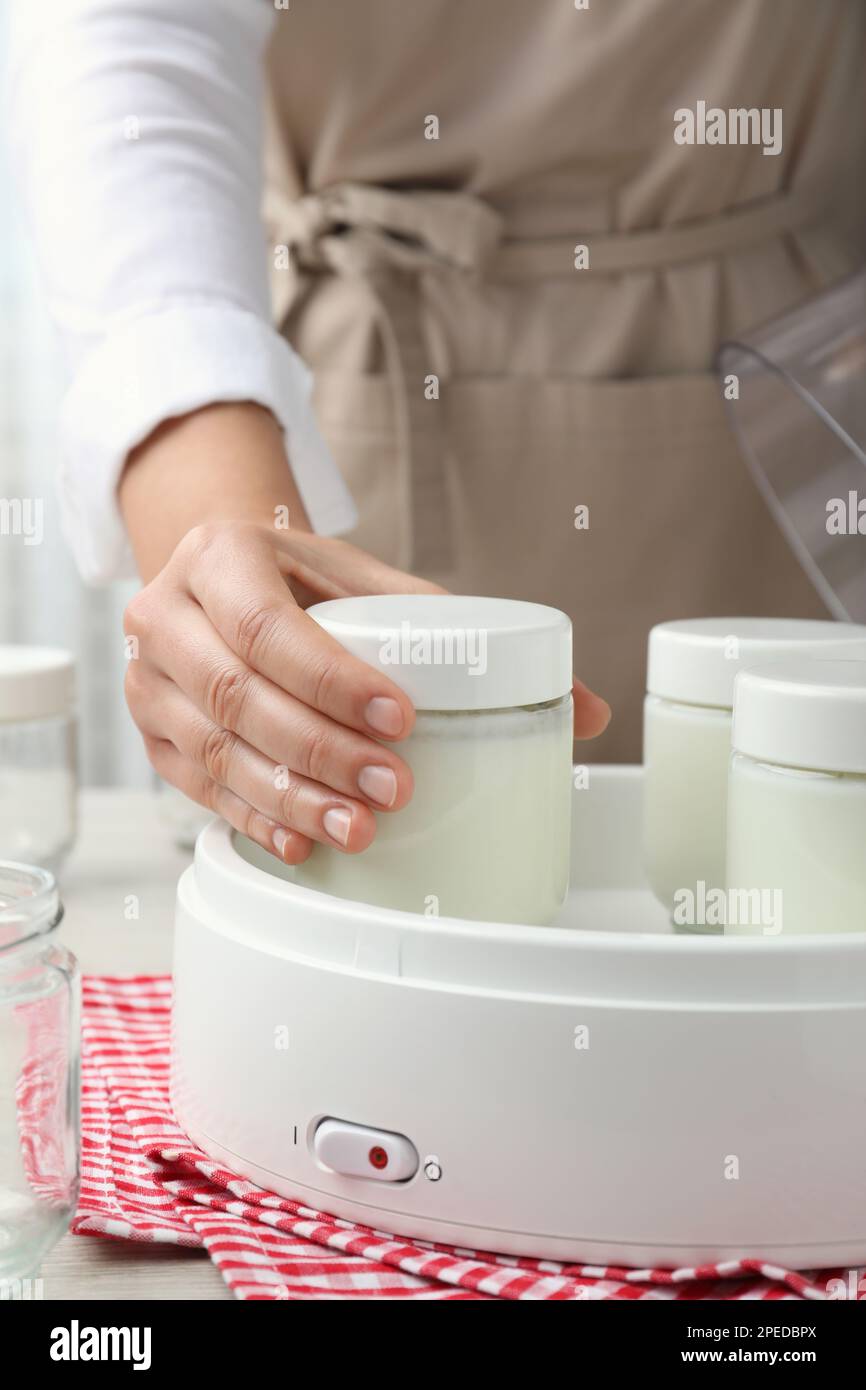 Woman probiotic yogurt hi-res stock photography and images - Alamy