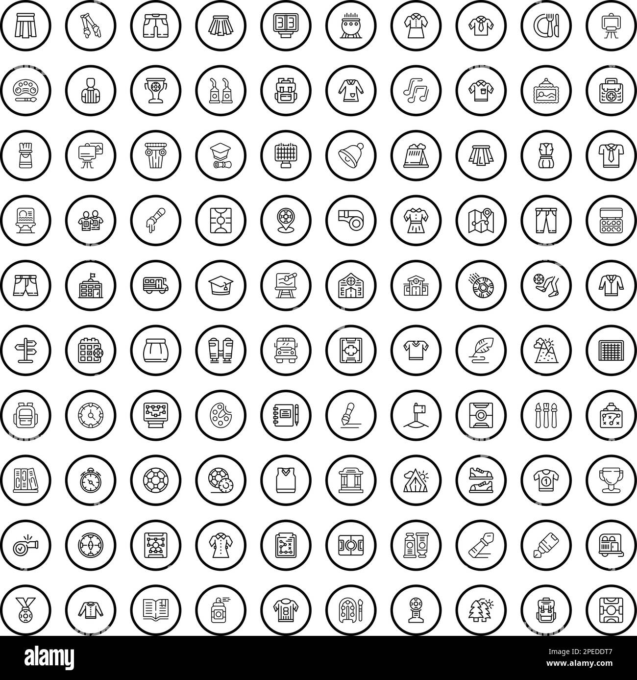 100 children icons set. Outline illustration of 100 children icons ...