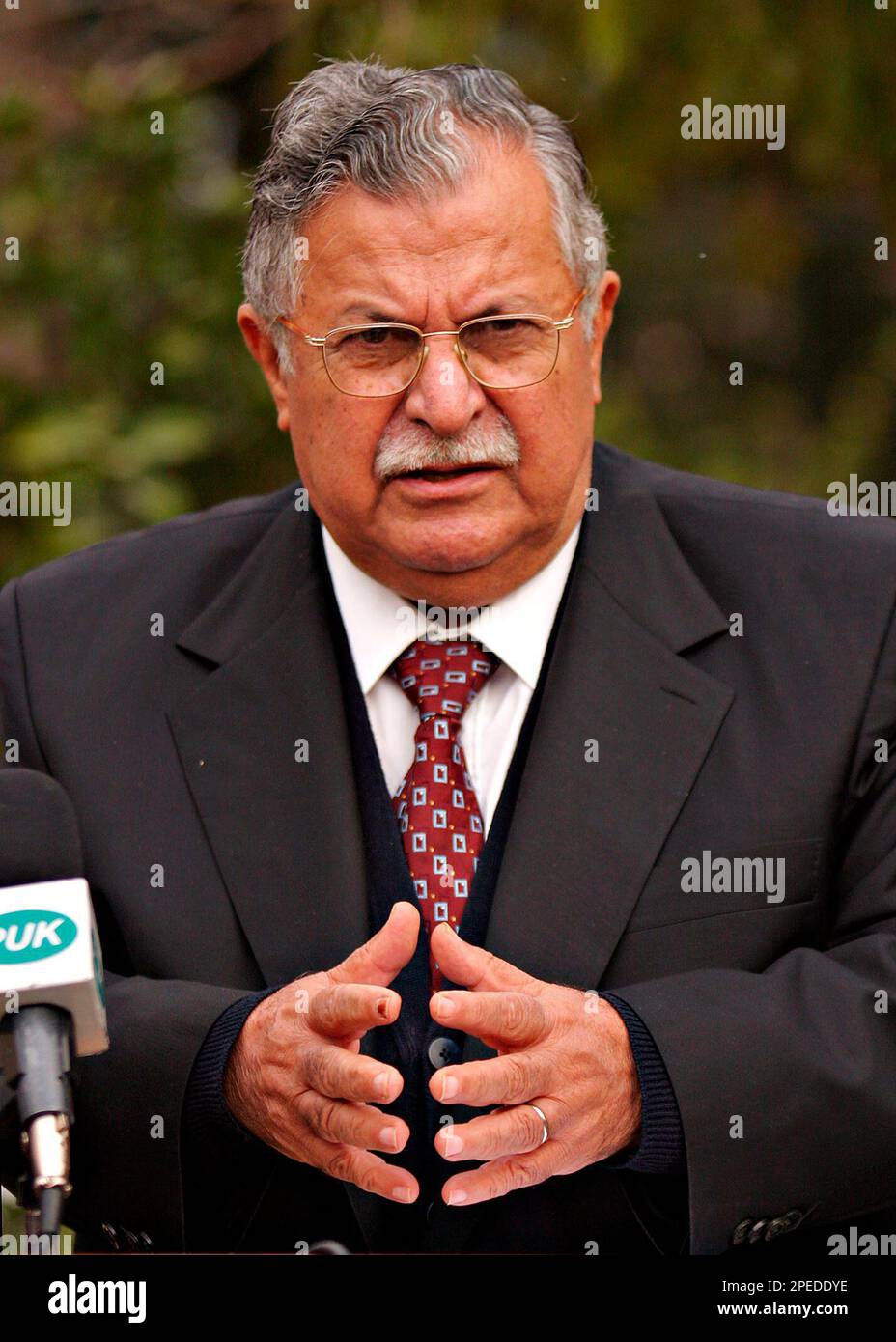 Kurdish leader and aspirant to the position of Iraqi President, Jalal ...