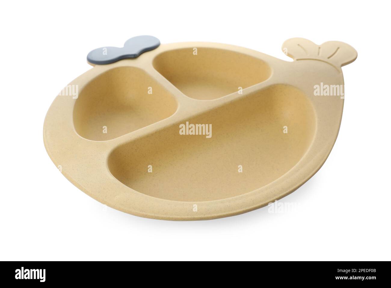 Plastic section plate isolated on white. Serving baby food Stock Photo ...