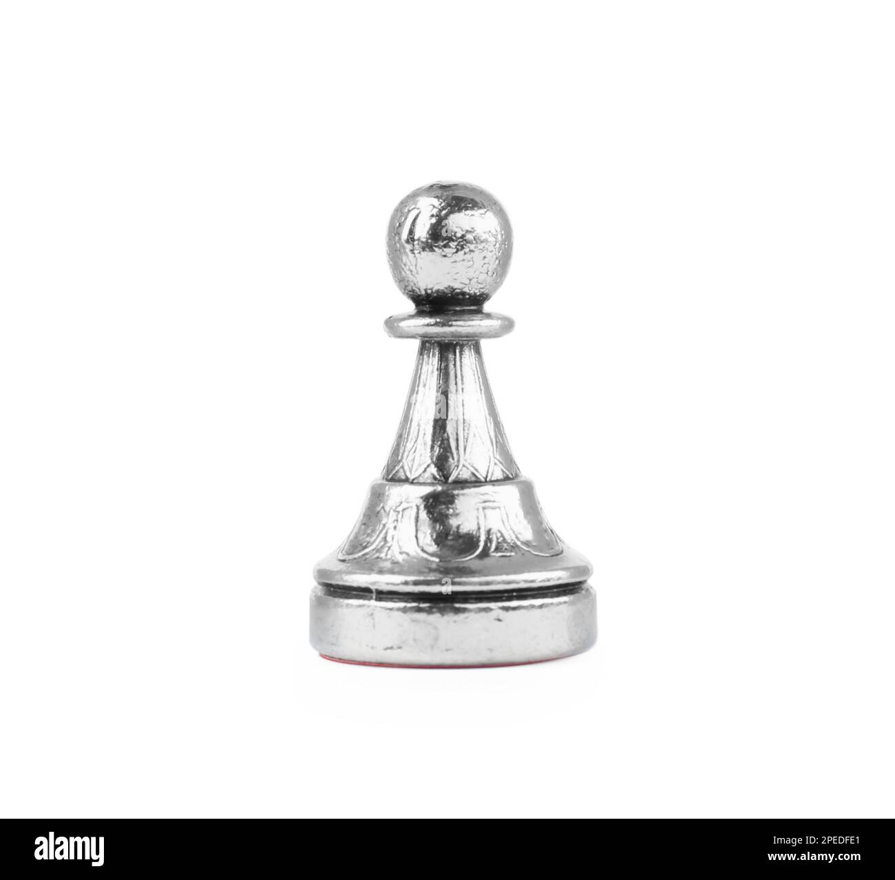 Silver pawn isolated on white. Chess piece Stock Photo - Alamy