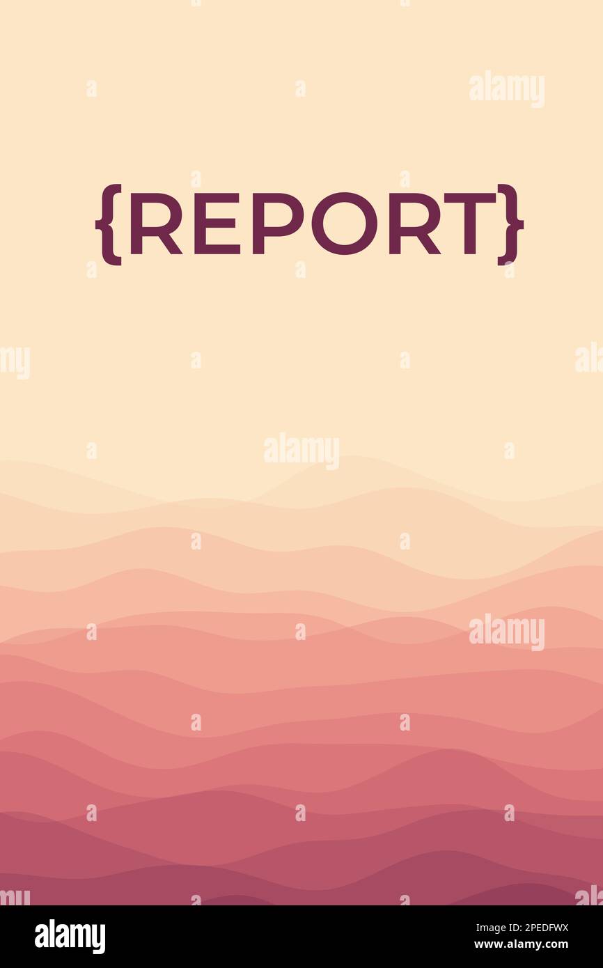 Cover page template. Page template with soft curves in yellow and pink ...