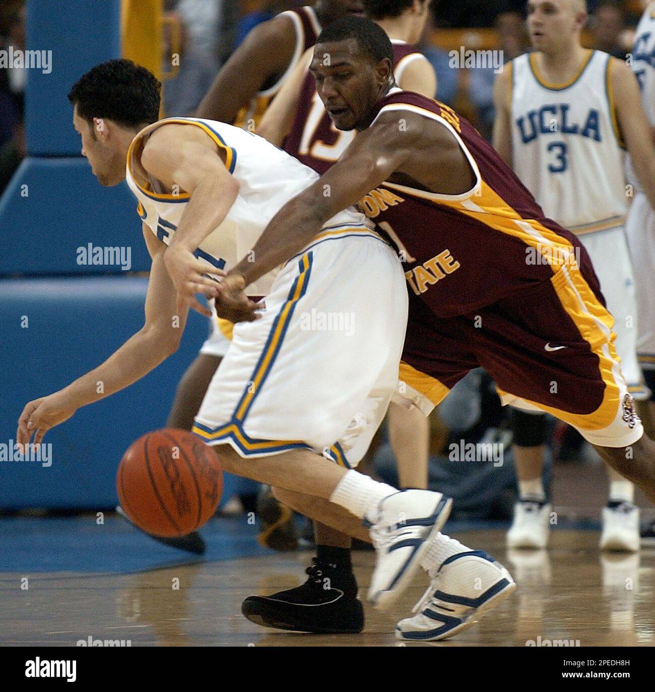 Arizona State's Jason Braxton steals the ball from UCLA's Jordan Farmar ...