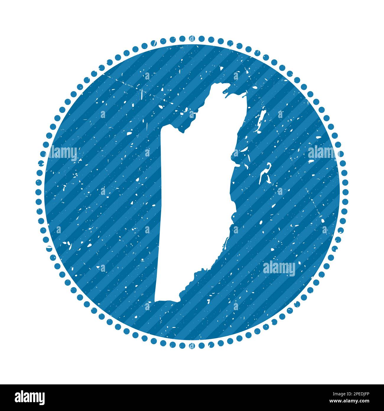 Belize striped retro travel sticker. Badge with map of country, vector ...
