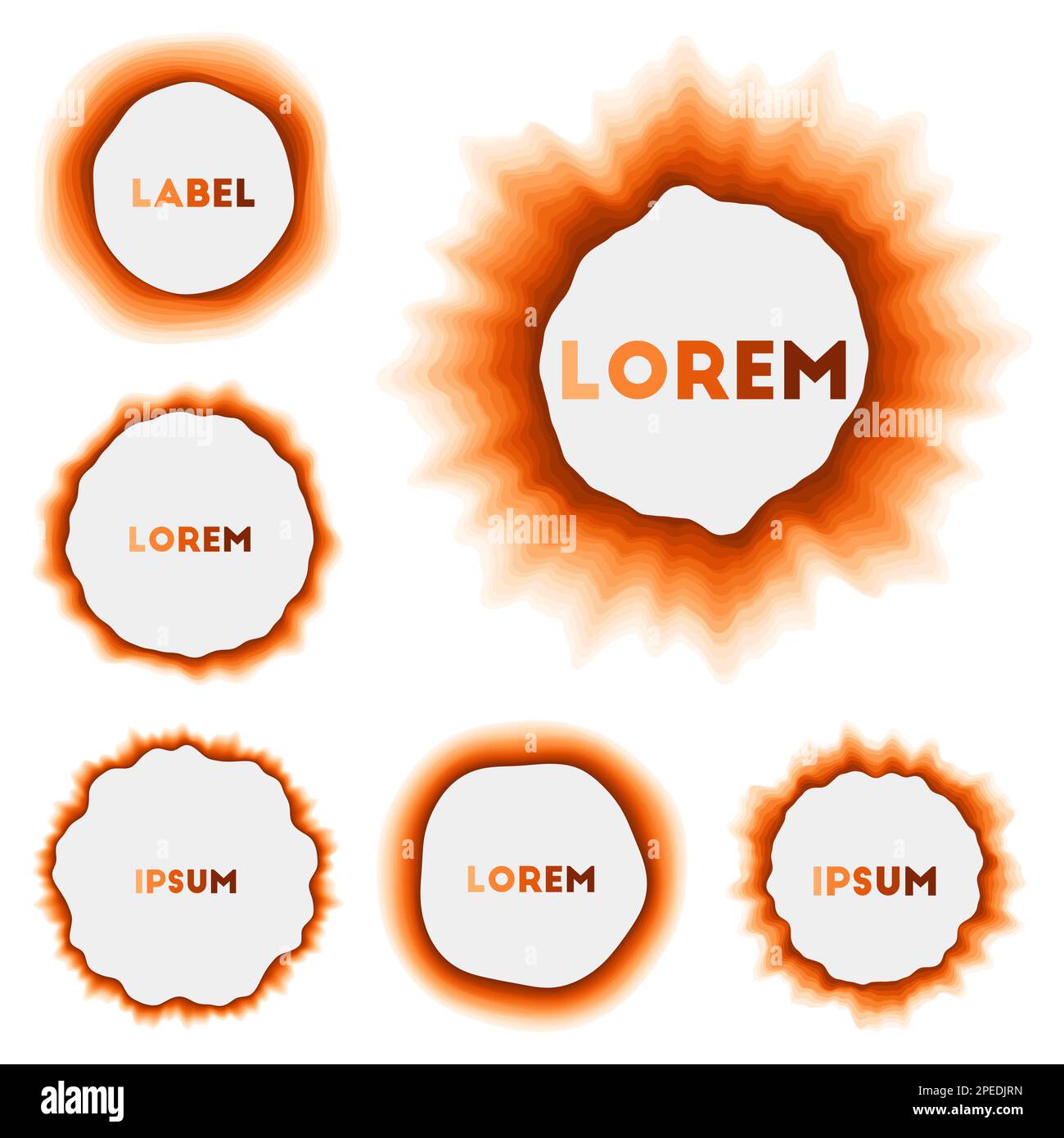 Round logos collection. Artistic circular backgrounds. Appealing vector ...