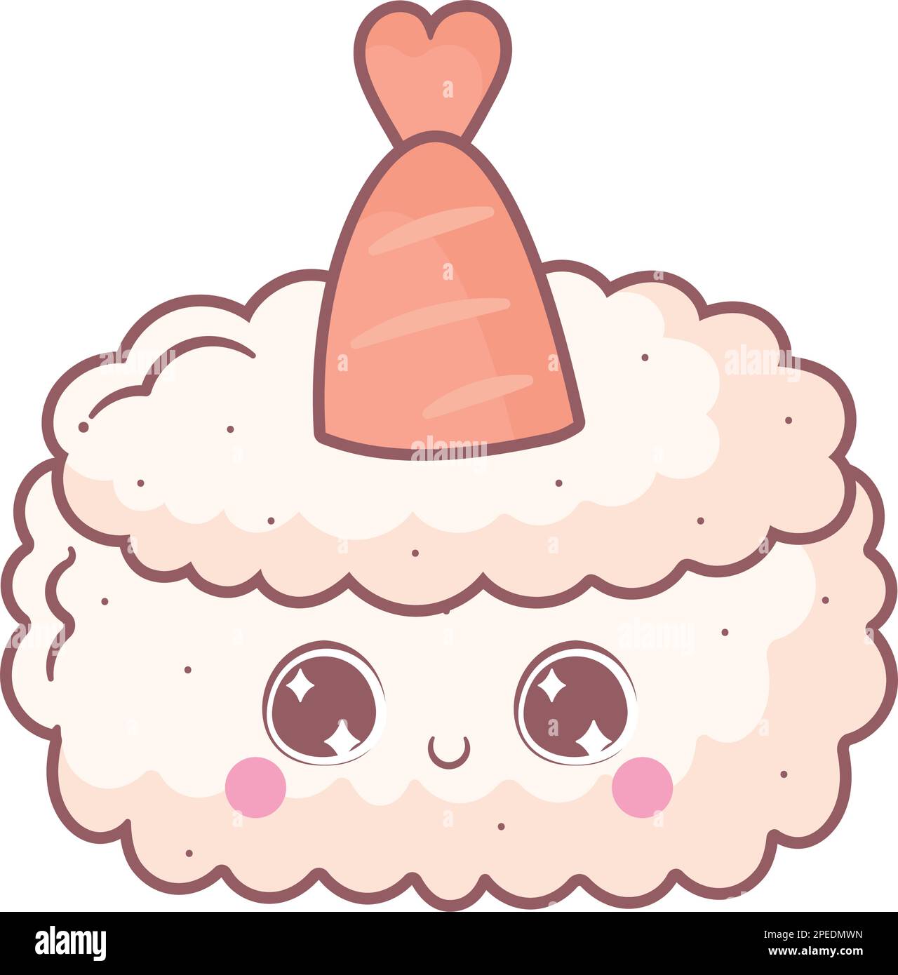 kawaii shrimp sushi design Stock Vector Image & Art - Alamy