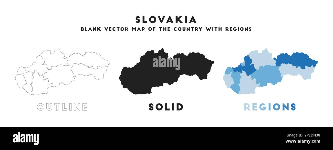 Slovakia map. Borders of Slovakia for your infographic. Vector country ...
