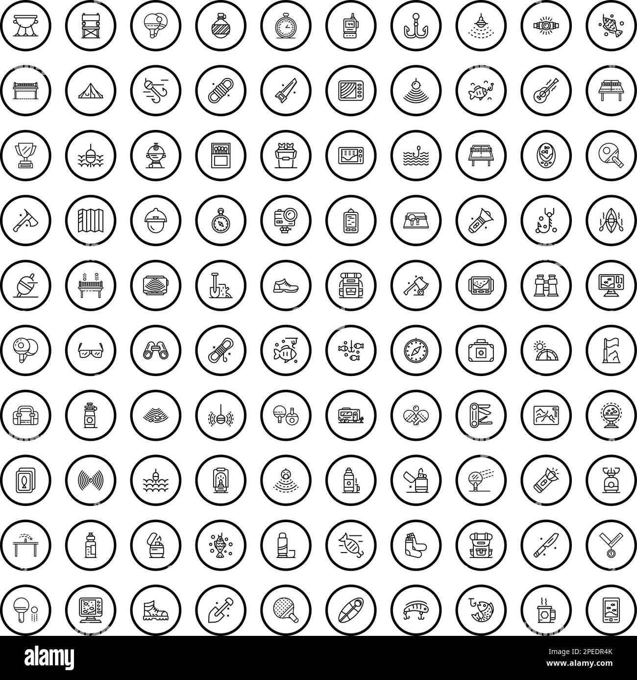 100 hobby icons set. Outline illustration of 100 hobby icons vector set ... 100 hobby icons set. Outline illustration of 100 hobby icons vector set ...