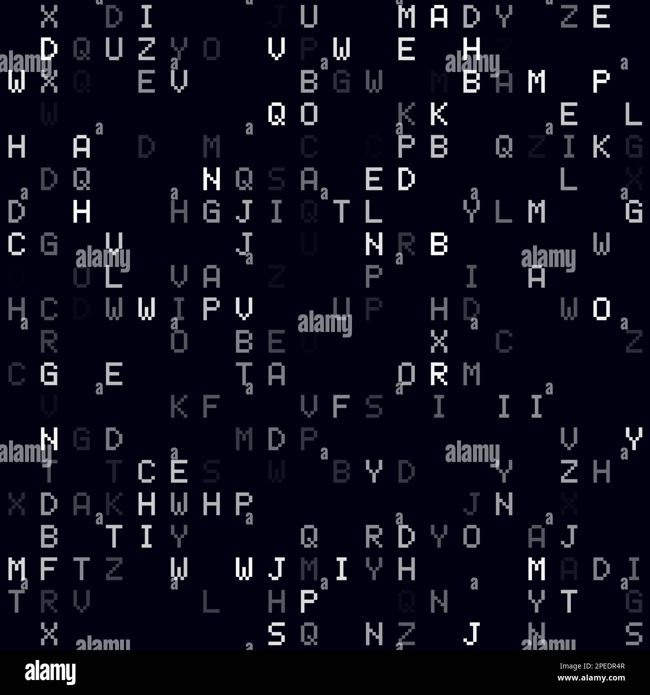 Digital background. White sparse alphabet letters background. Small ...