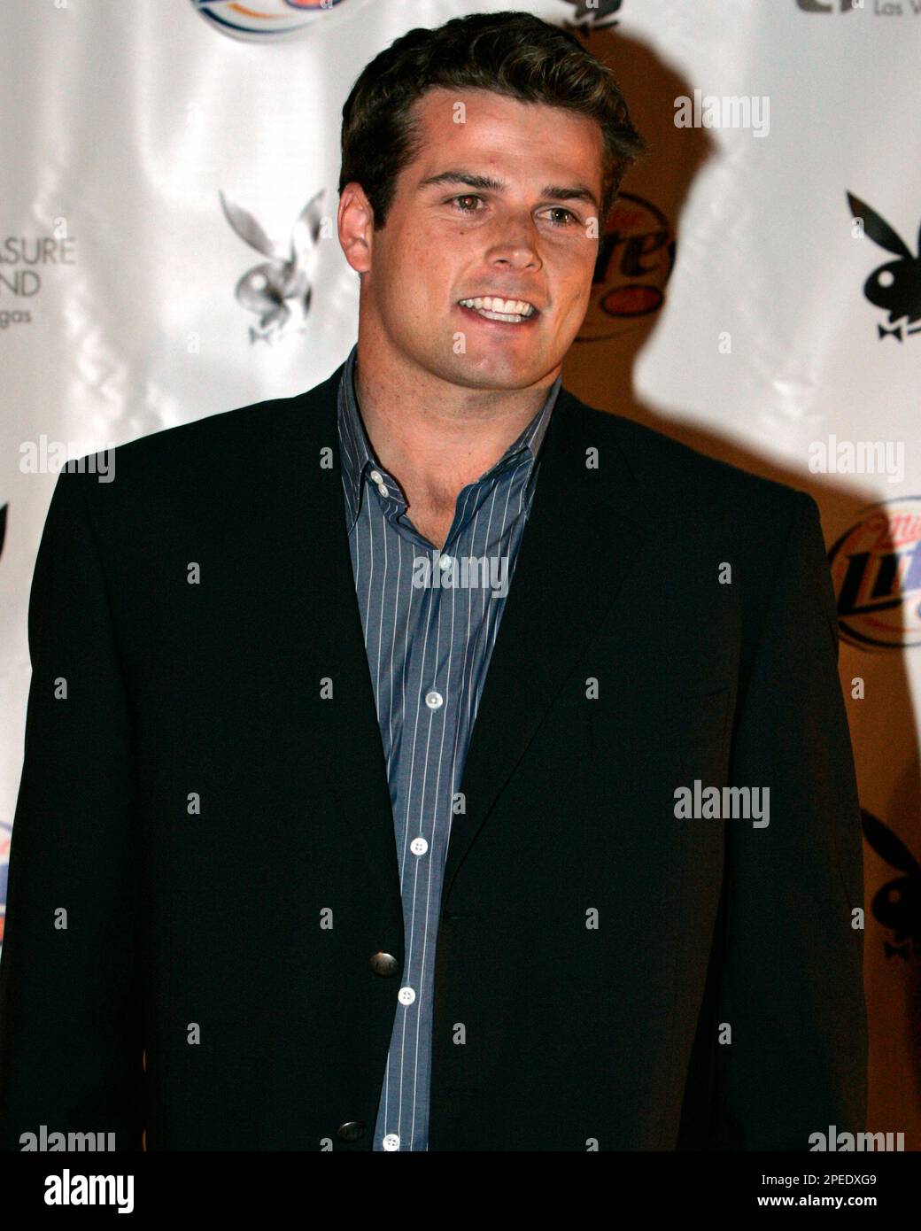 Baltimore Ravens quarterback Kyle Boller poses on the red carpet at his ...