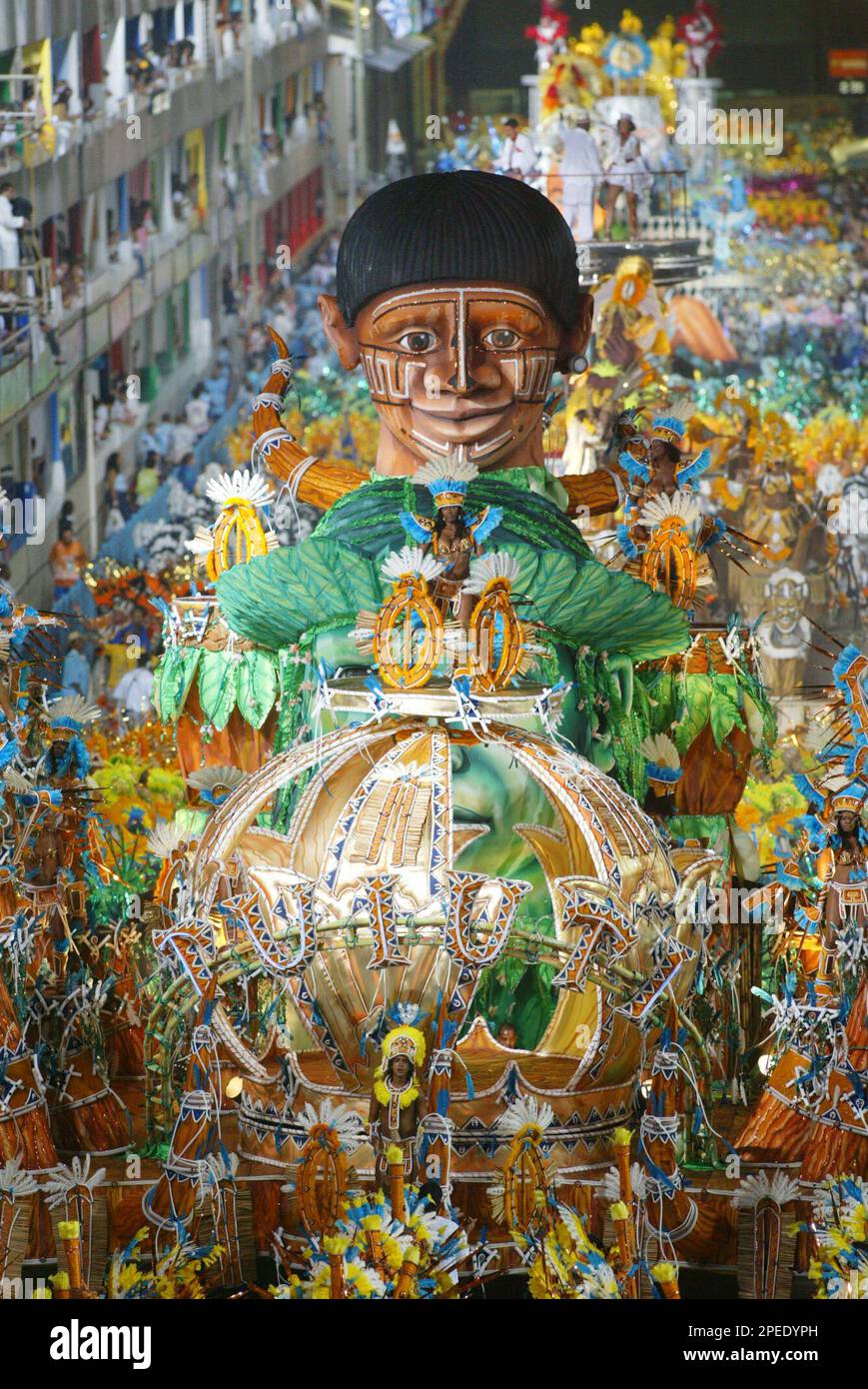 Dancers of "Paraiso do Tuiuti" samba school participate during the ...