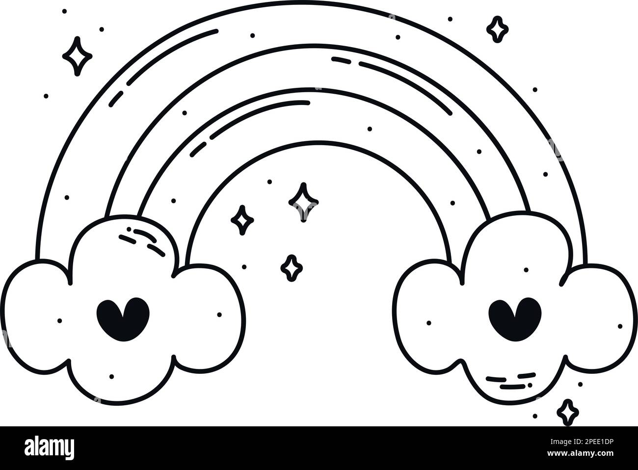 rainbow doodle design Stock Vector Image & Art - Alamy