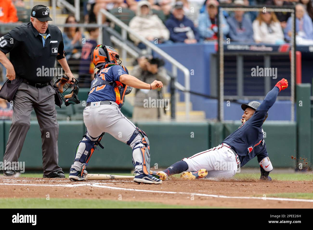 March 15, 2023, North Port FL USA; Houston Astros catcher Cesar Salazar ...