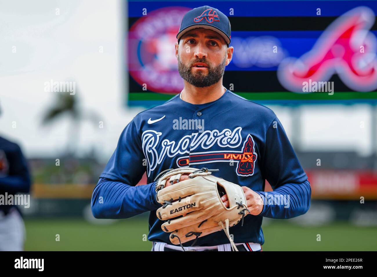 March 15, 2023, North Port FL USA; Atlanta Braves right field Kevin ...