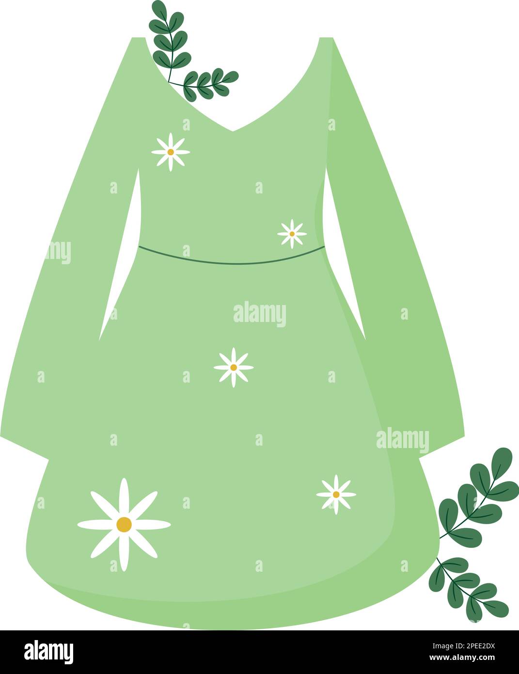 green sustainable dress design Stock Vector Image & Art - Alamy
