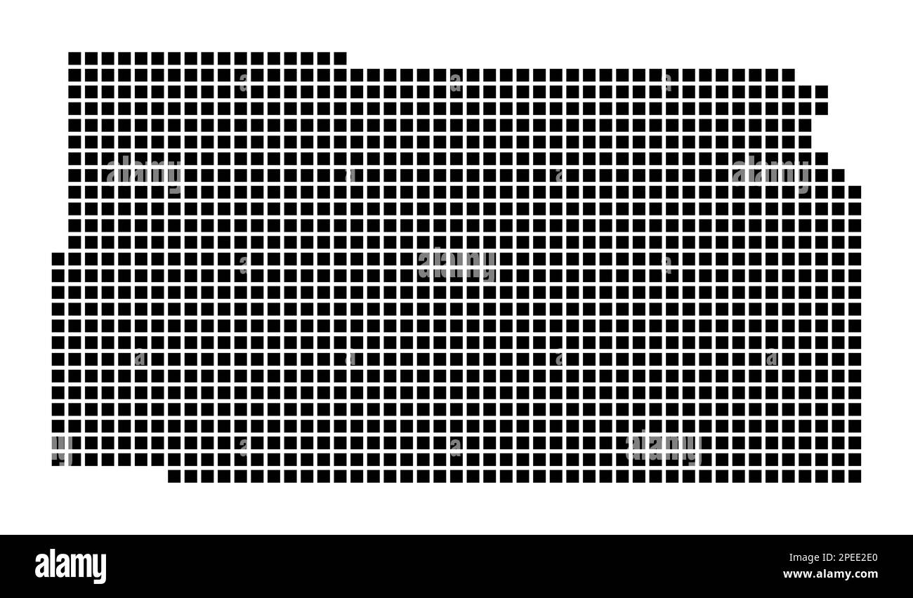 Kansas map. Map of Kansas in dotted style. Borders of the us state ...