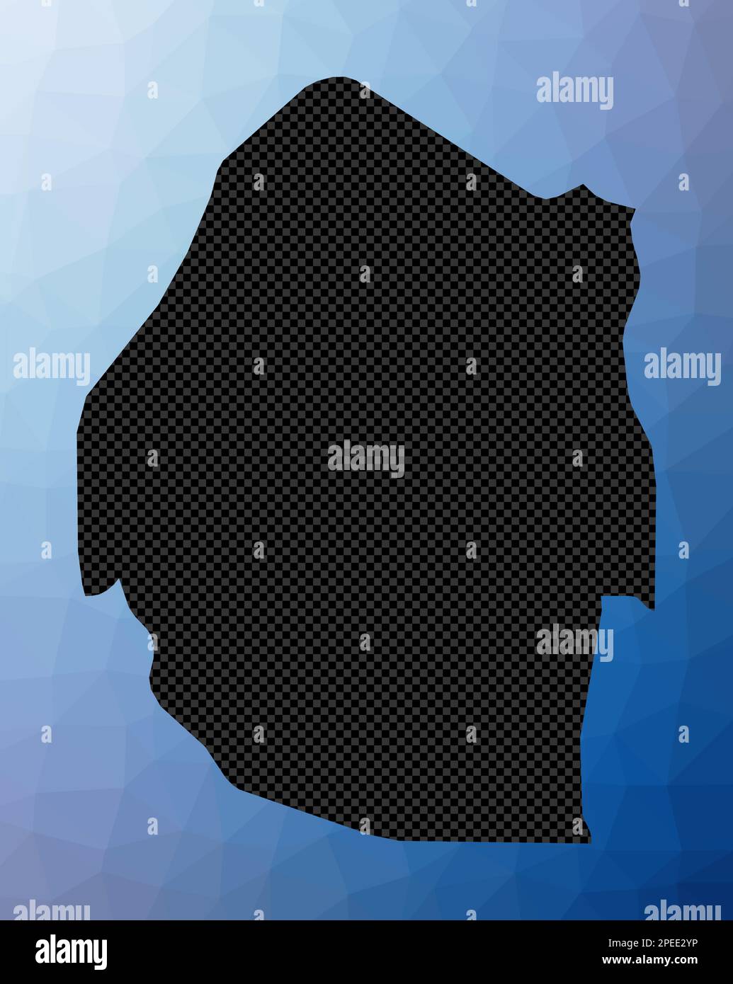Swaziland geometric map. Stencil shape of Swaziland in low poly style ...
