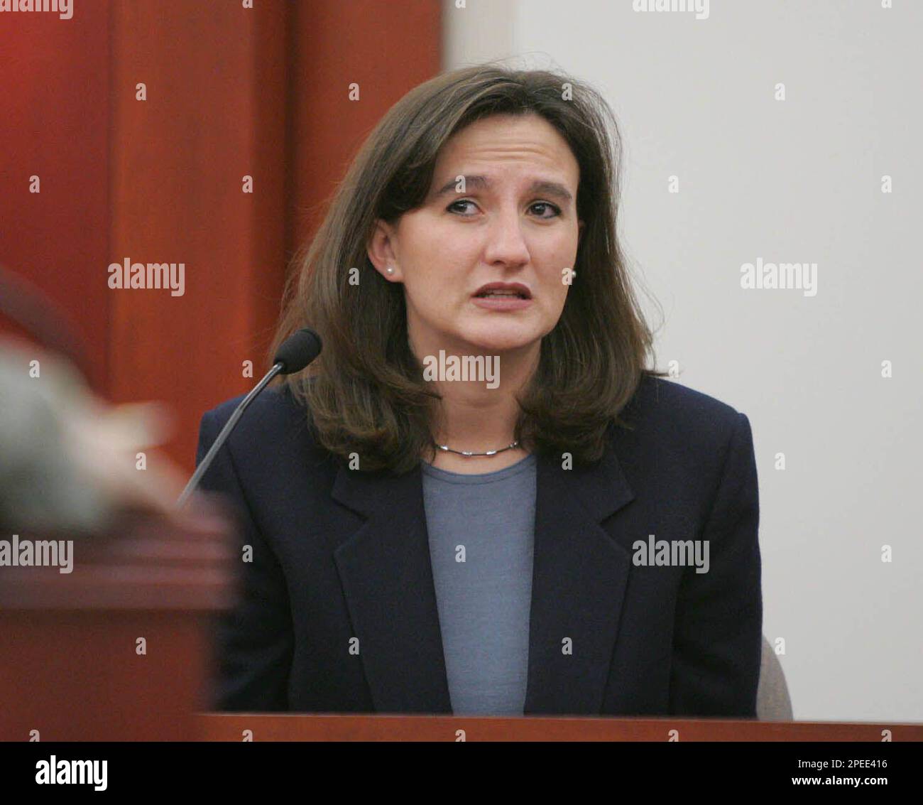 Aisza Wilde, daughter of Nancy Workman, testifies during the second day ...
