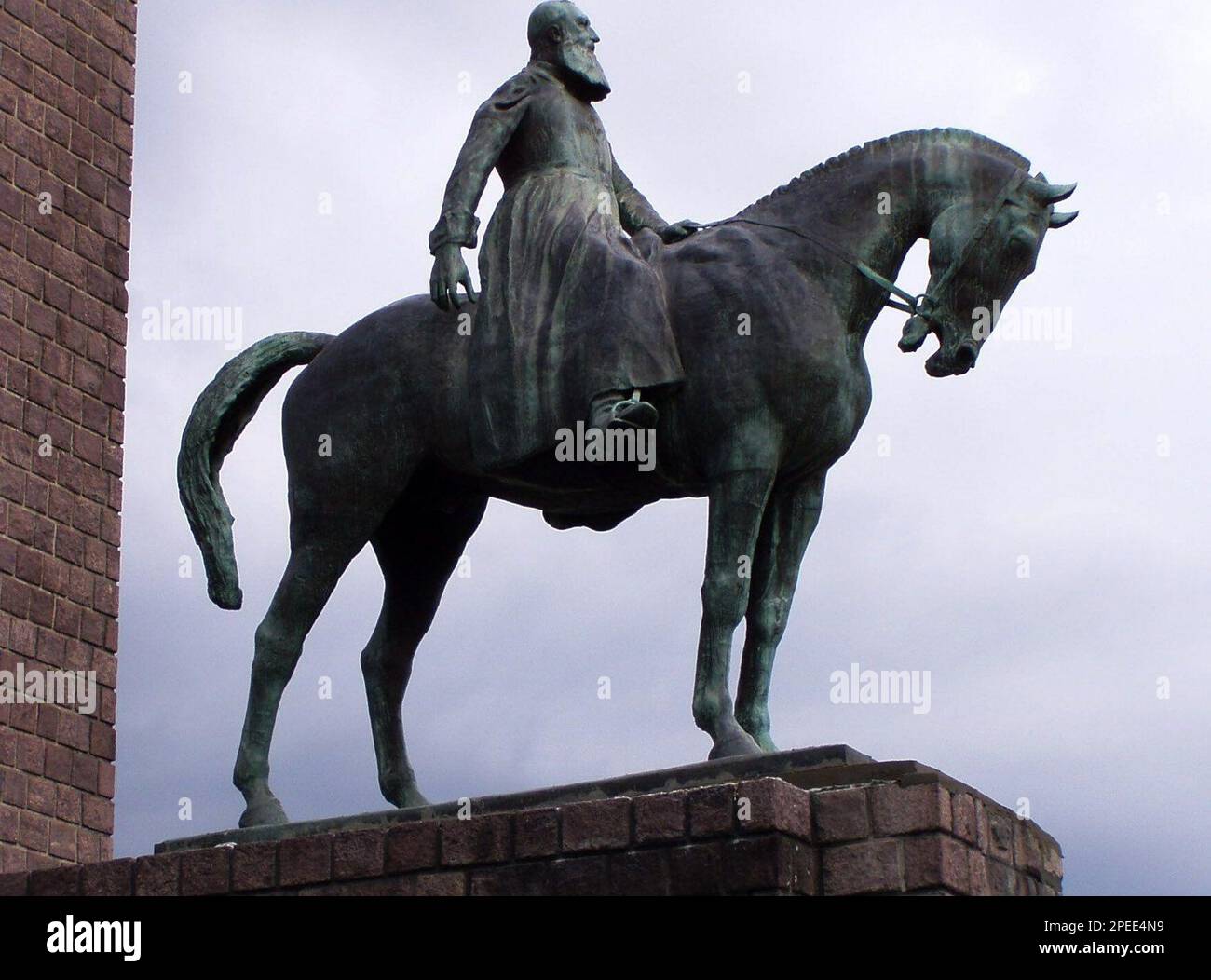 The statue of Belgium's former colonial King Leopold II stands erected ...