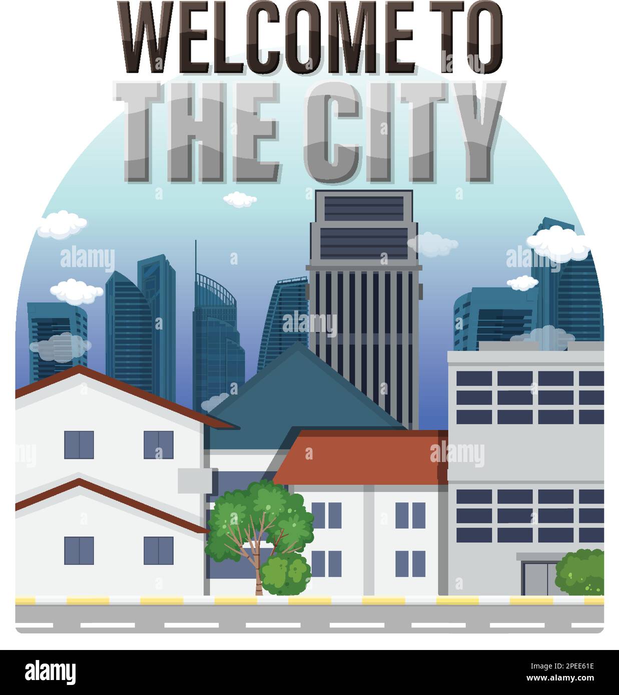 Welcome to the city vector illustration Stock Vector Image & Art - Alamy