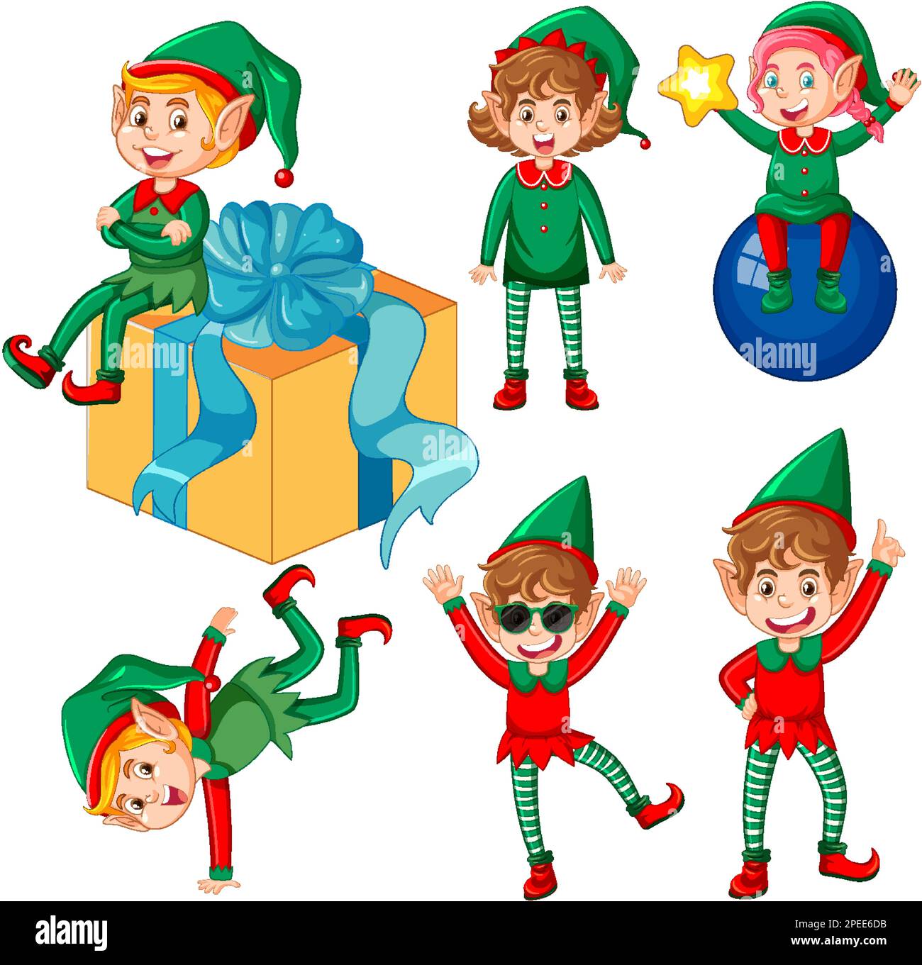 Merry Christmas Object Decoration Item Collection illustration Stock ...
