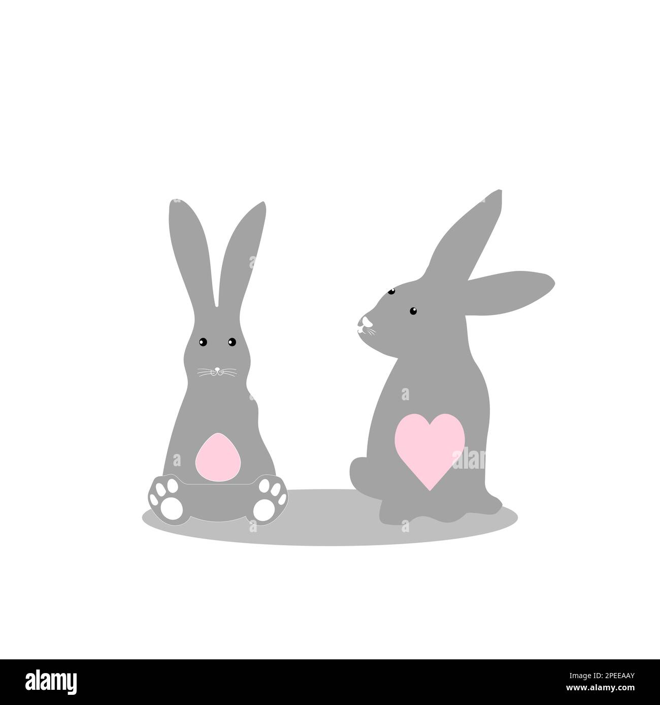 Rabbit icon, easter bunny animal symbol. Linear style sign for mobile ...