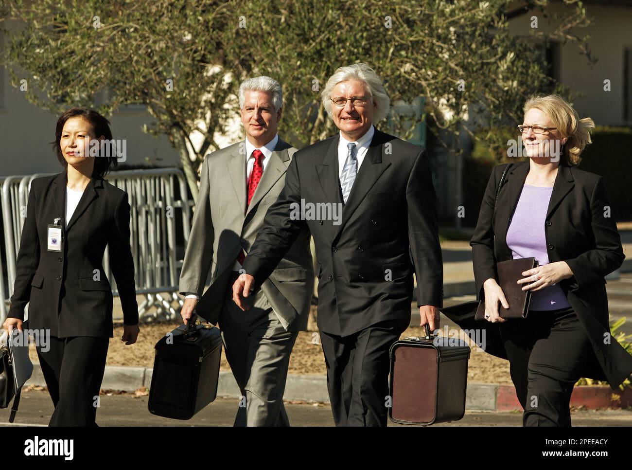 Pop-star Michael Jackson's defense team members, attornies from left ...